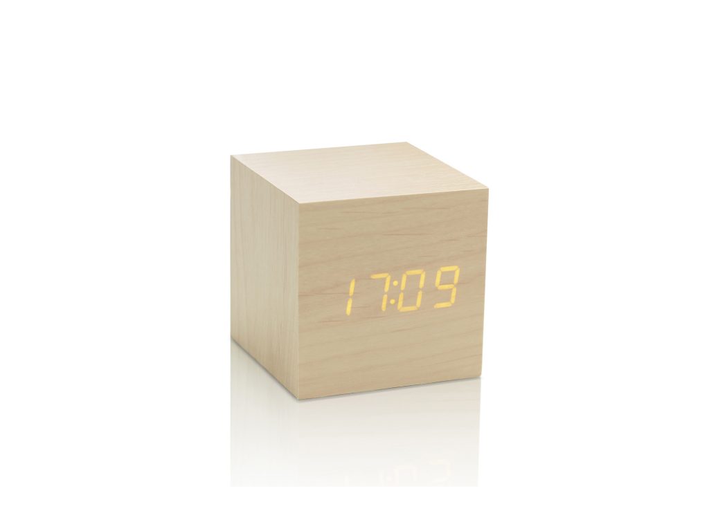 Gingko-cube click clock | hamu-zöld | designgrund