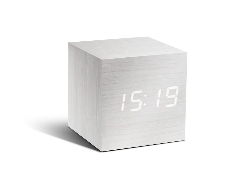 Gingko-cube click clock | hamu-zöld | designgrund