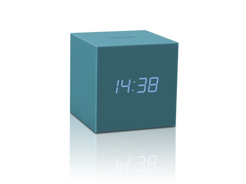 Gingko-cube click clock | hamu-zöld | designgrund